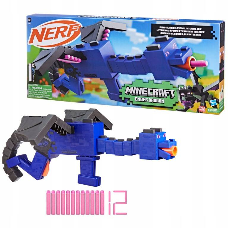 HASBRO NERF MINECRAFT WYRZUTNIA ENDER DRAGON F7912 - Niska cena! | Fitom.pl