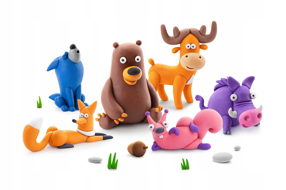 TM TOYS Hey Clay Masa Plastyczna Zwierzęta Leśne Tm Toys HCL15022 ...