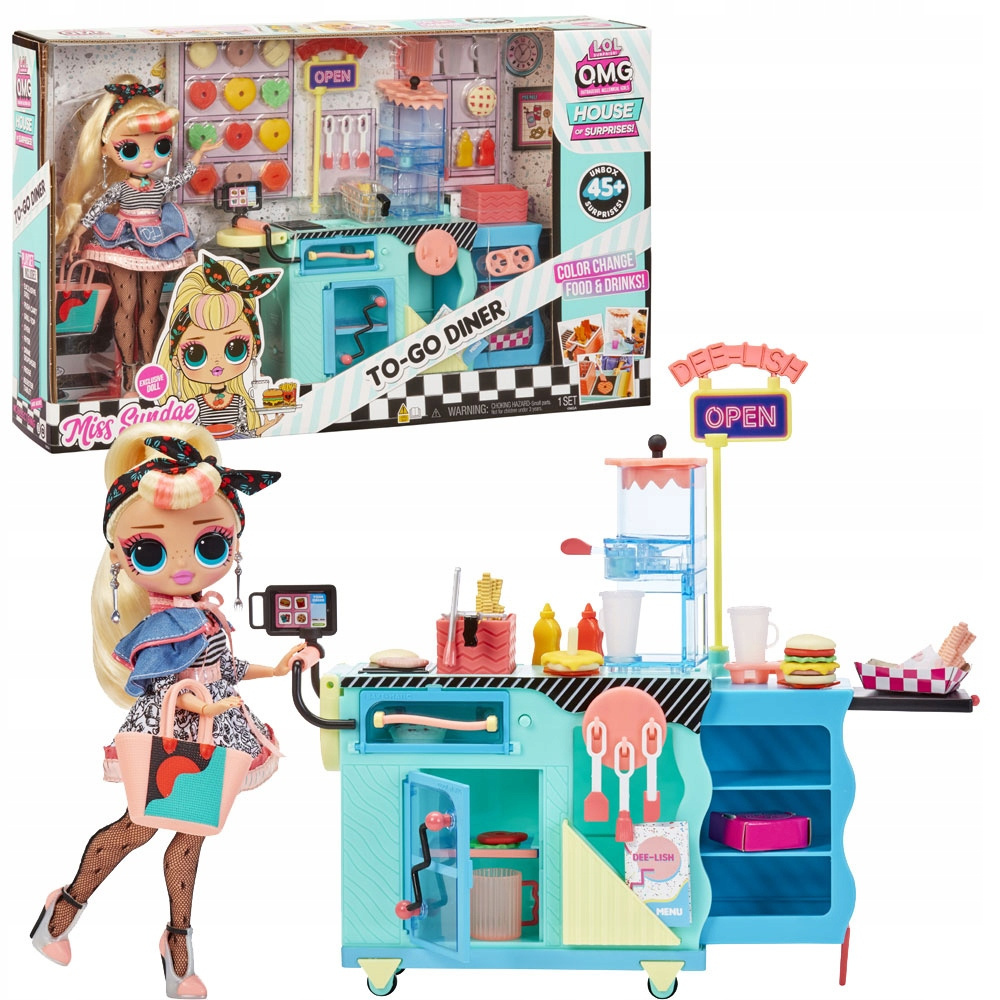 MGA LOL SURPRISE OMG ZESTAW TO-GO DINER LALKA SUNDAE - Niska cena ...